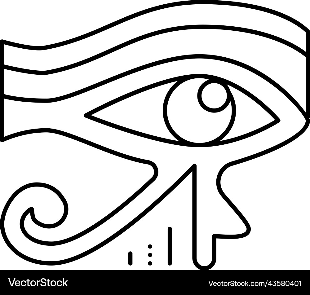 Eye egypt line icon Royalty Free Vector Image - VectorStock