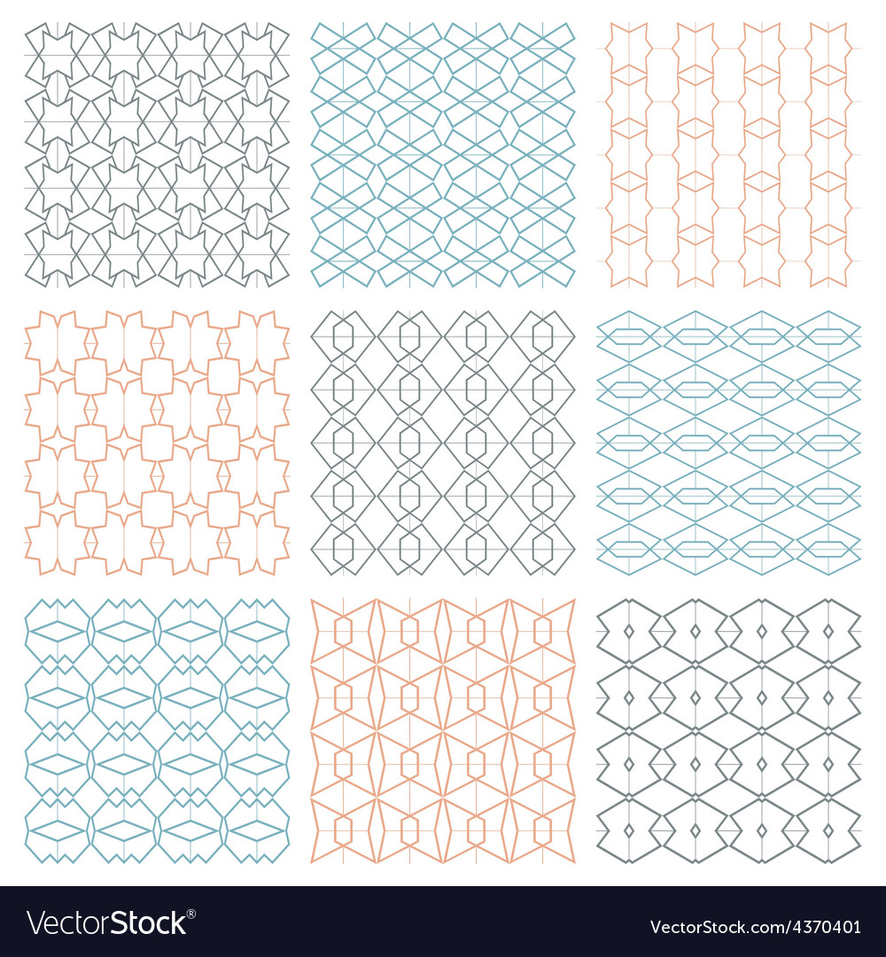 Fine seamless patterns Royalty Free Vector Image