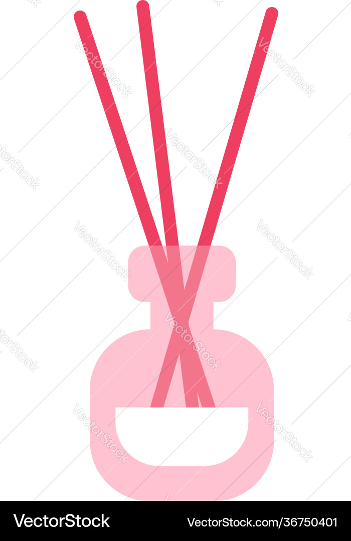 Pink aroma sticks on a white background Royalty Free Vector