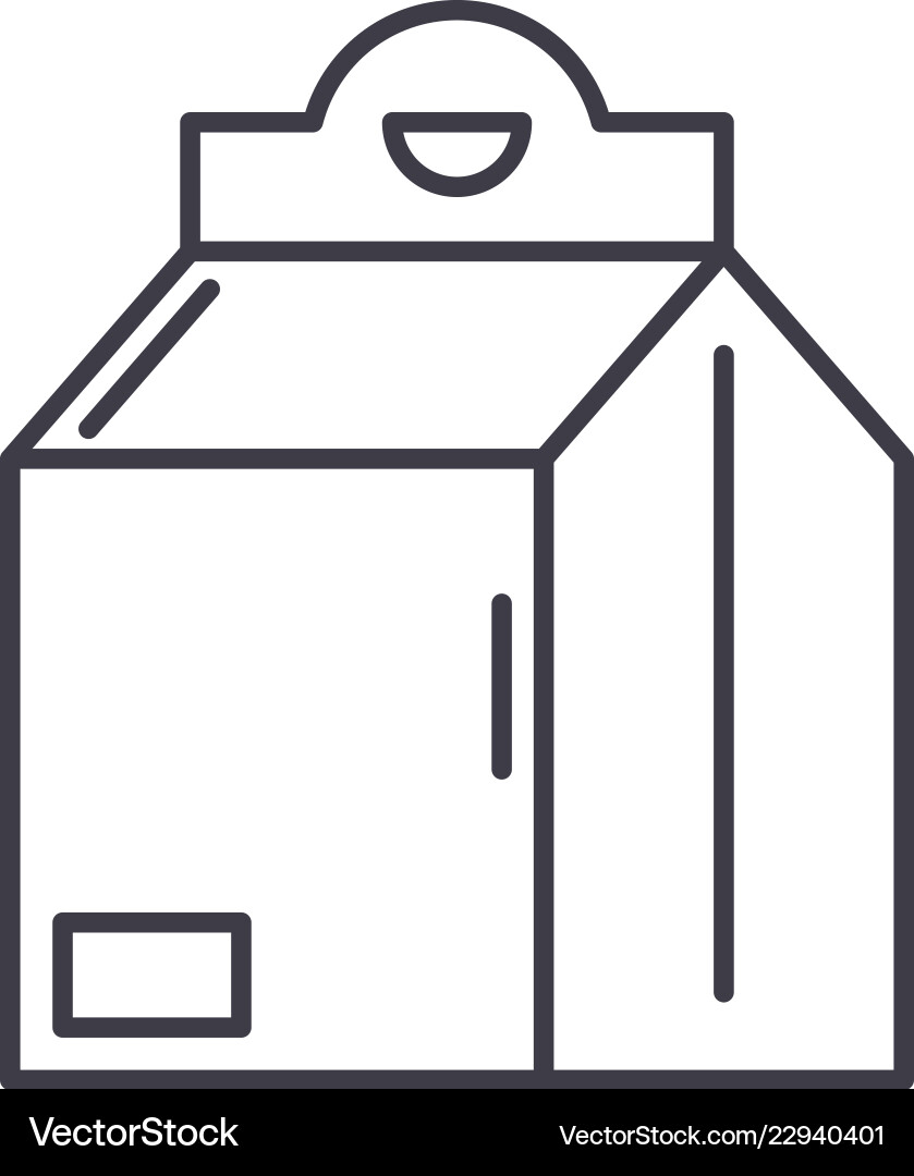 Product in box line icon concept in box Royalty Free Vector