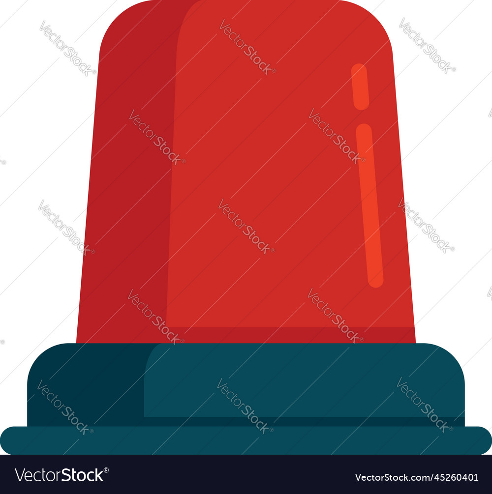 Rescuer flasher icon flat emergency alarm Vector Image Rescuer flasher icon flat emergency alarm Vector Image