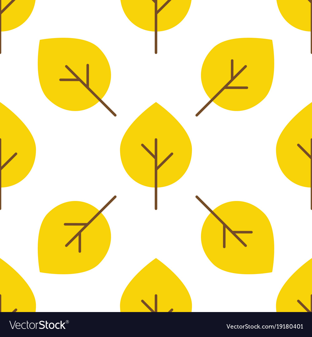 Seamless stylized leaf pattern Royalty Free Vector Image