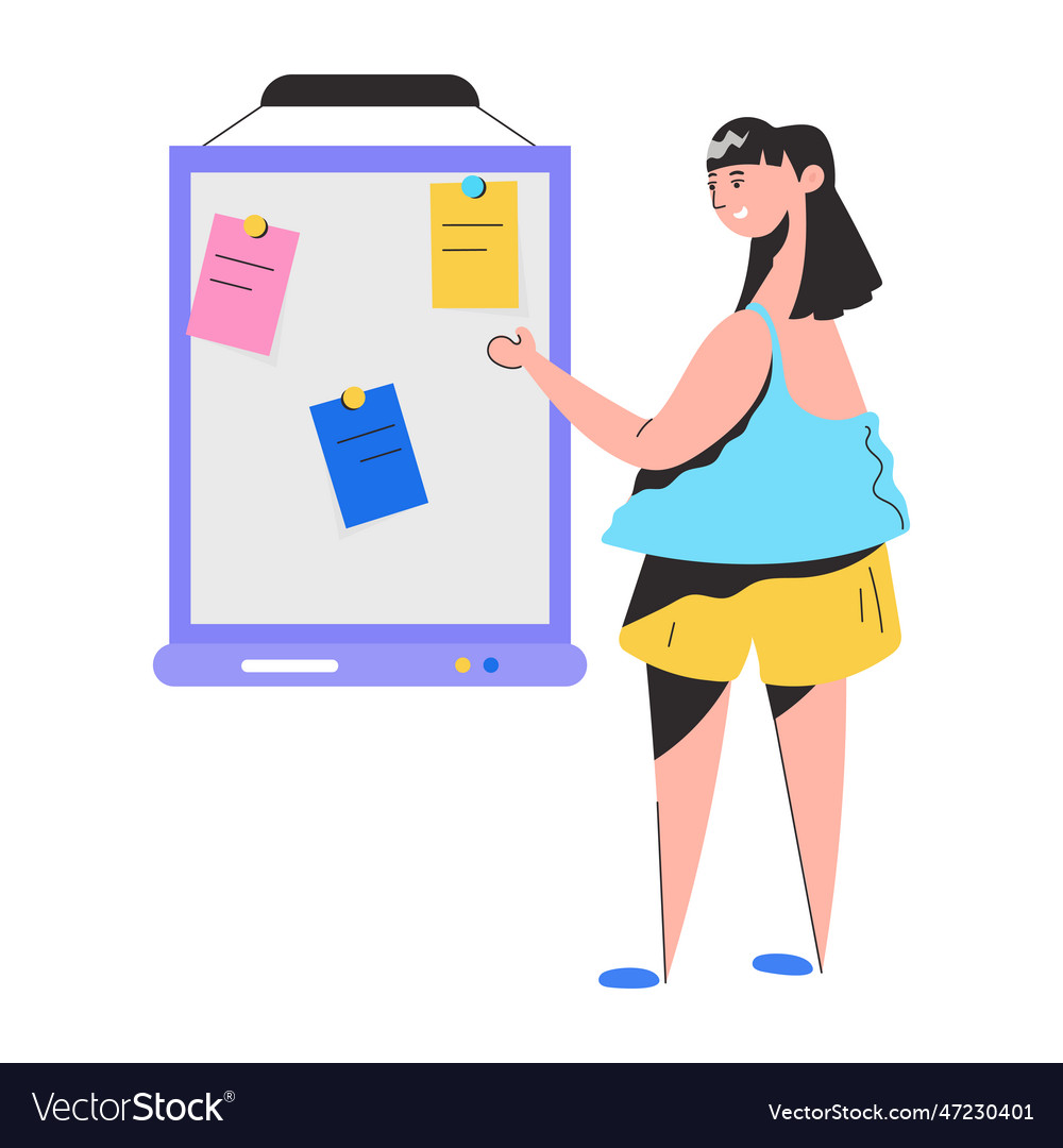 Task board Royalty Free Vector Image - VectorStock