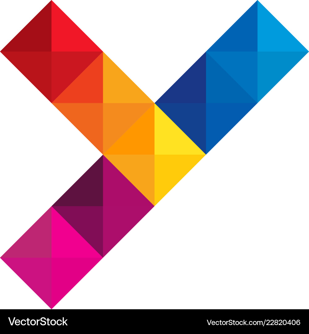 Color letter y logo icon design Royalty Free Vector Image