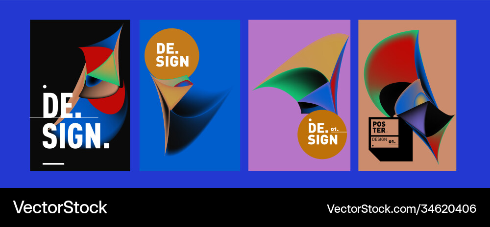 Colorful abstract liquid and fluid poster Vector Image