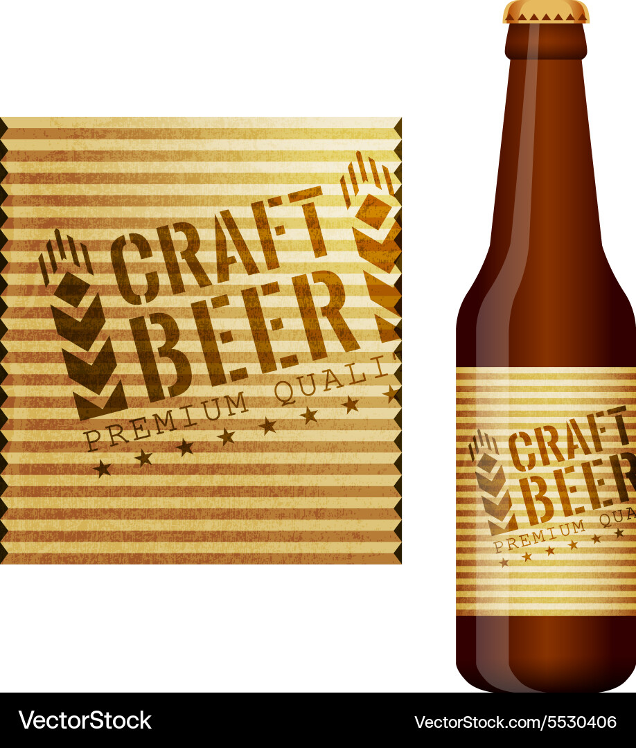 Design of beer label Royalty Free Vector Image