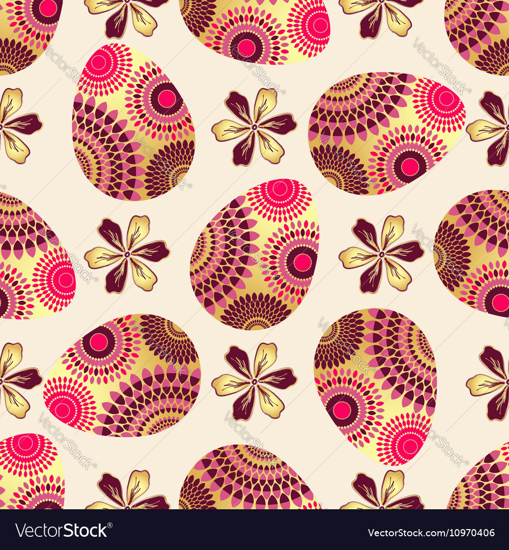 Easter seamless pattern Royalty Free Vector Image