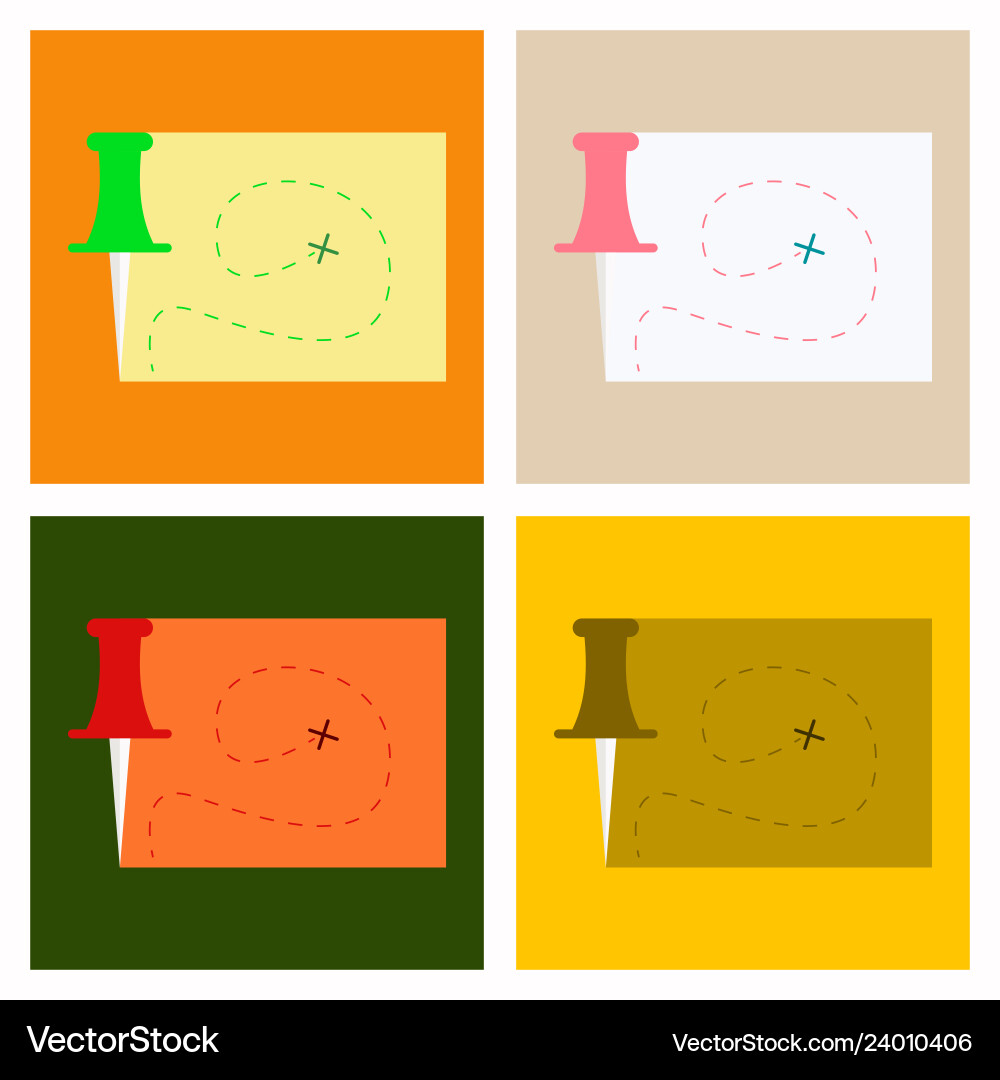 Location map flat design icon Royalty Free Vector Image