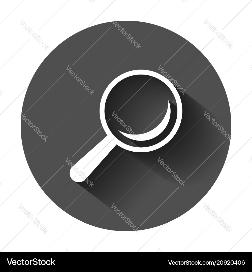 Magnifying glass icon in flat style search Vector Image