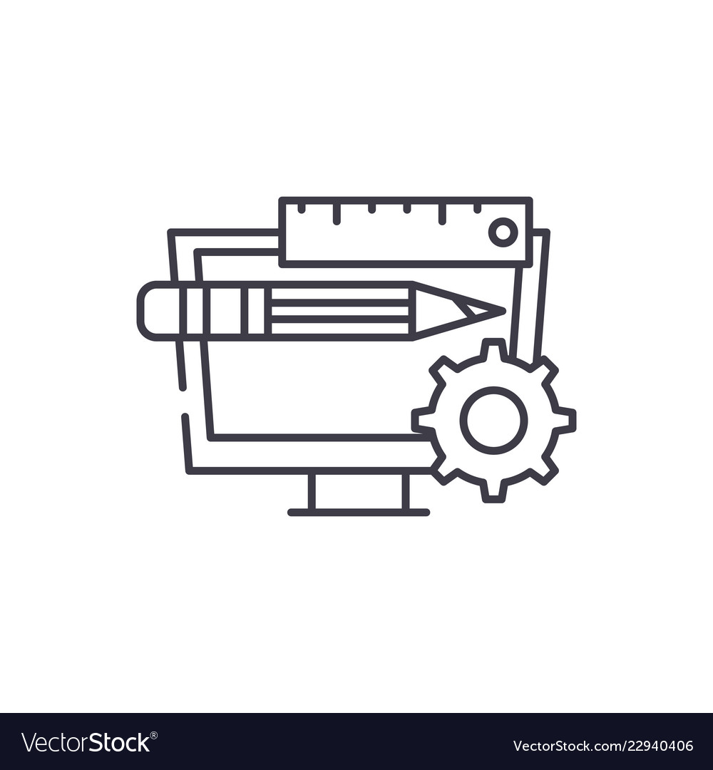 Product management line icon concept Royalty Free Vector Product management line icon concept Royalty Free Vector