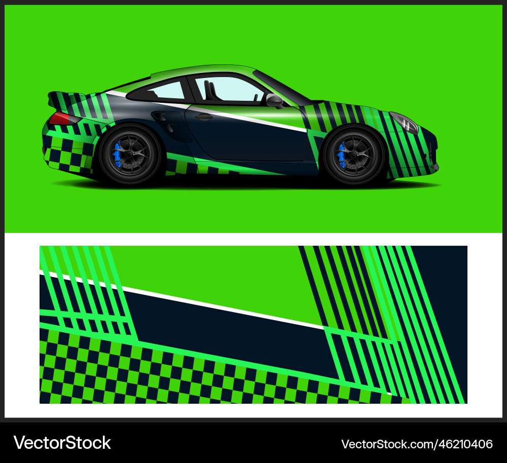 Racing car decal wrap designs sport Royalty Free Vector