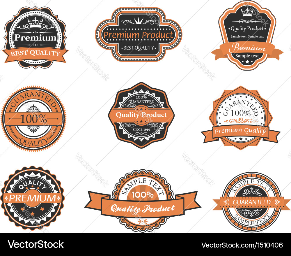 Set of retro premium labels Royalty Free Vector Image