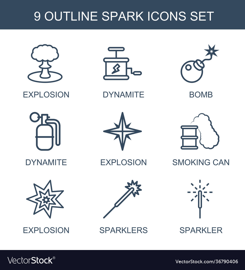 Spark icons Royalty Free Vector Image - VectorStock
