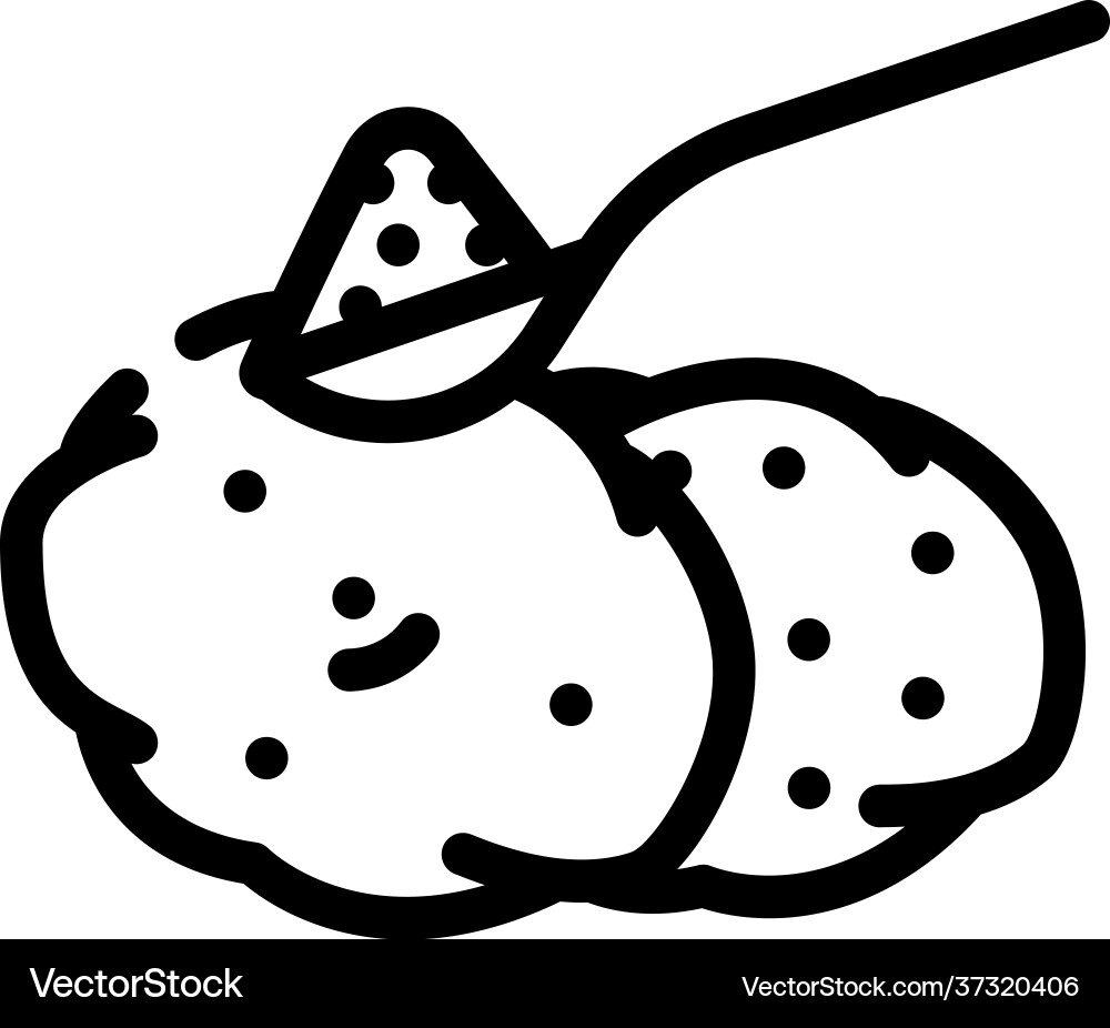 Starch food additives line icon Royalty Free Vector Image