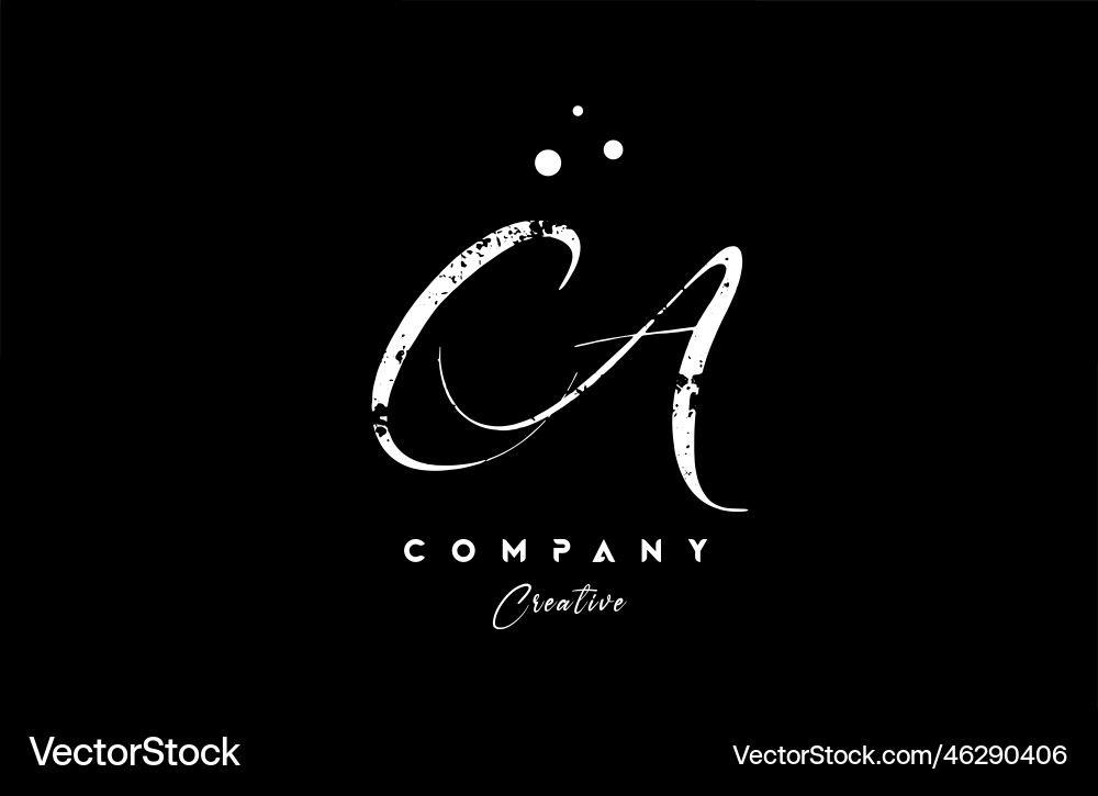 Vintage ca alphabet letter logo icon combination Vector Image