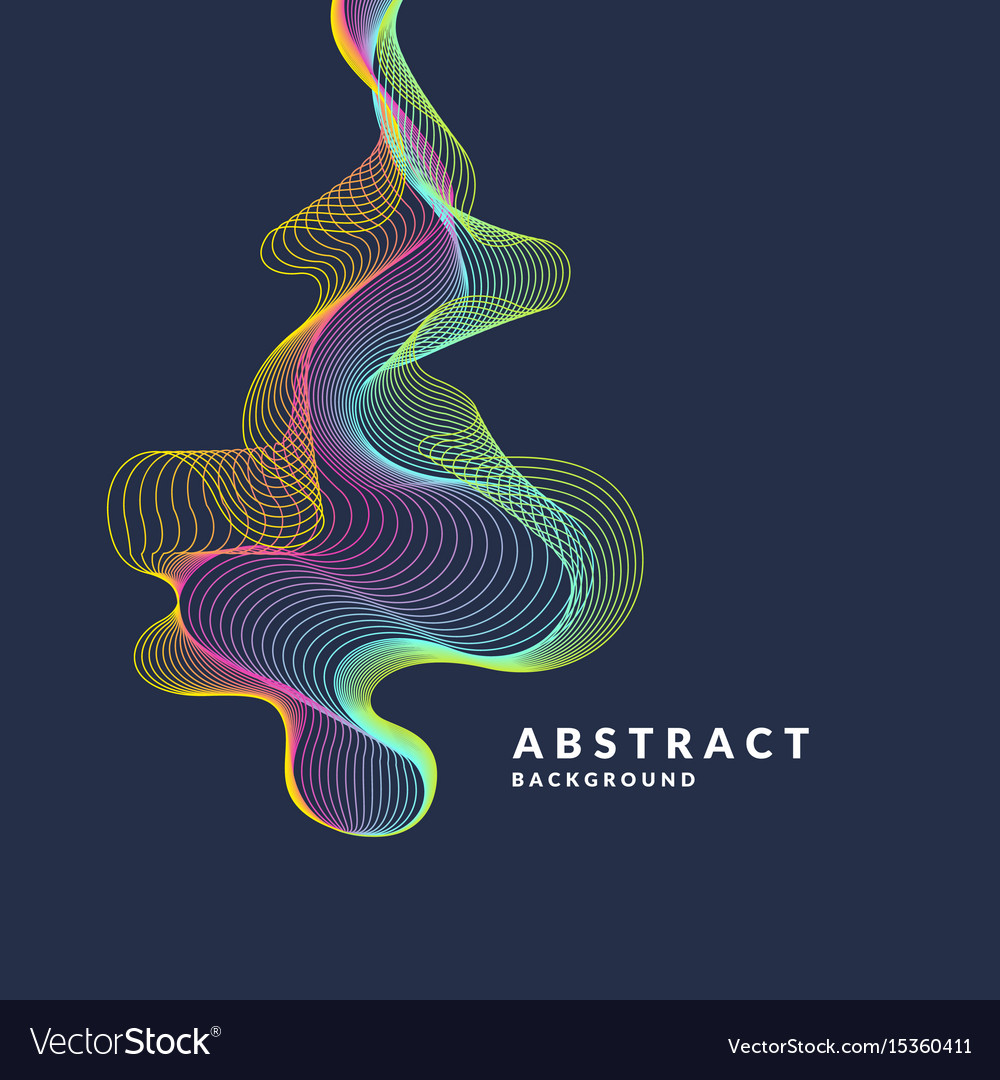 Abstract background with a dynamic waves lines Vector Image