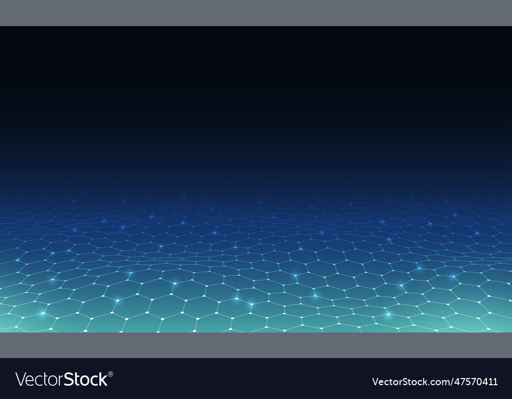 Background consisting of set of hexagonal cells Vector Image