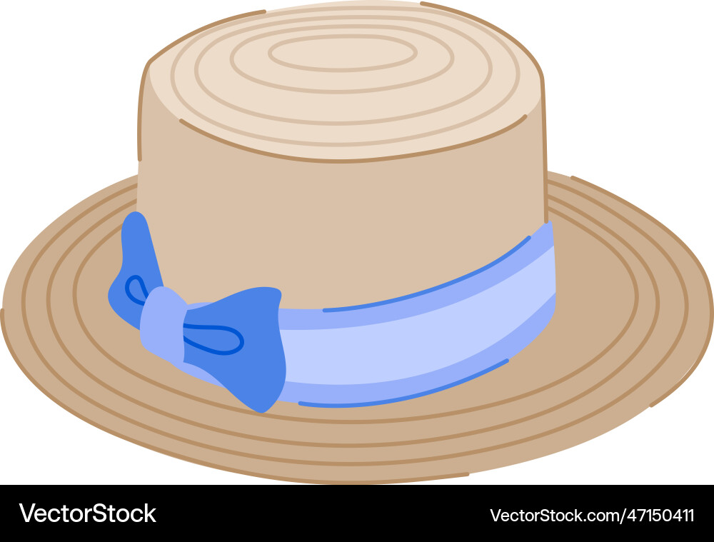 Clothing straw hat cartoon Royalty Free Vector Image