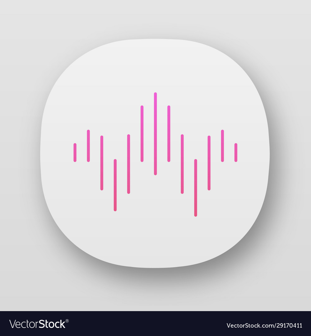 Dj Sound Wave App Icon Uiux User Interface Vector Image