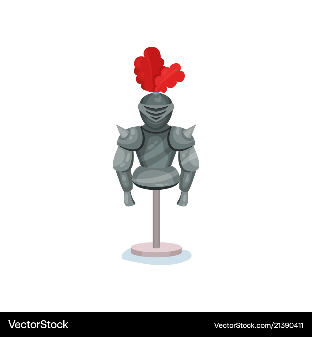 Flat icon of shiny medieval knights armor Vector Image