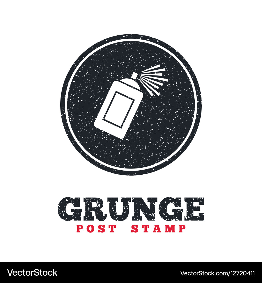 Graffiti spray can sign icon aerosol paint Vector Image