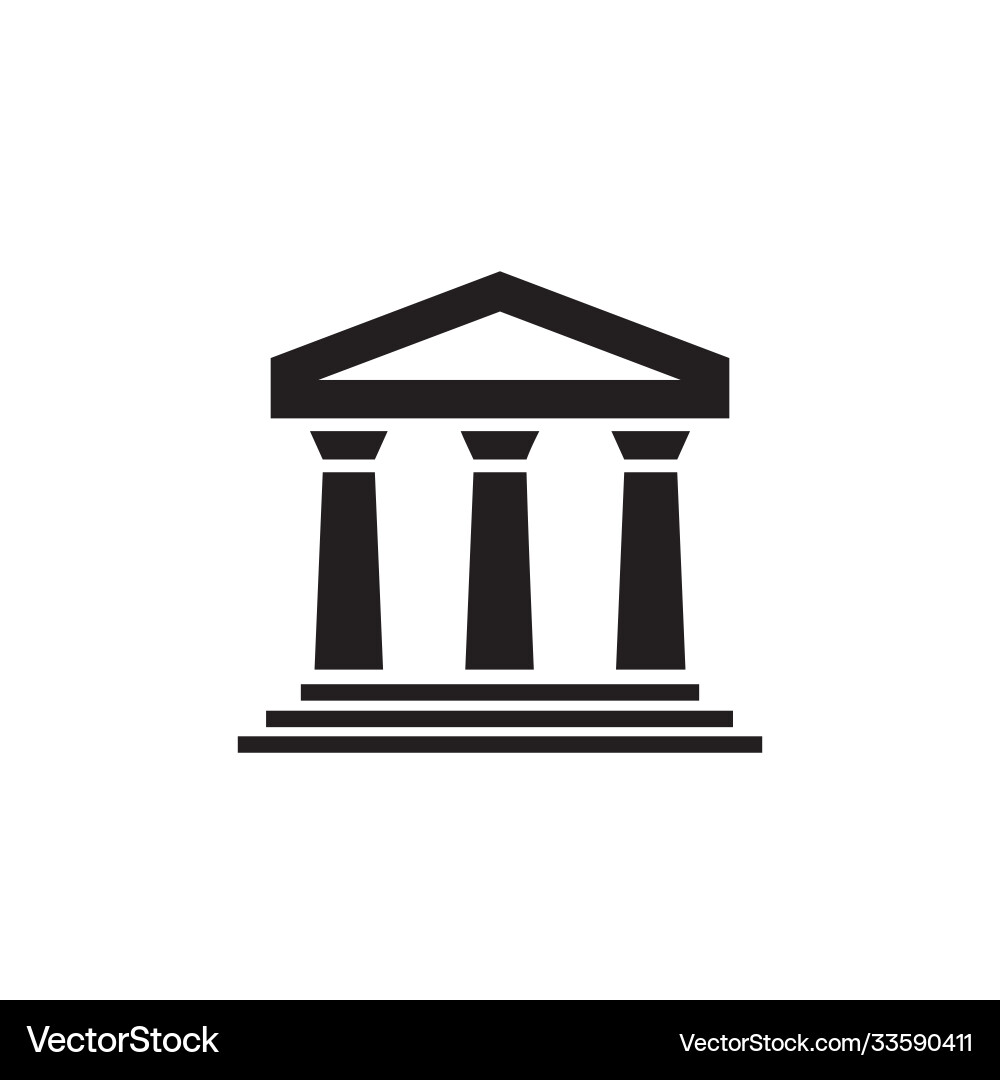 House build architecture - black icon on white Vector Image