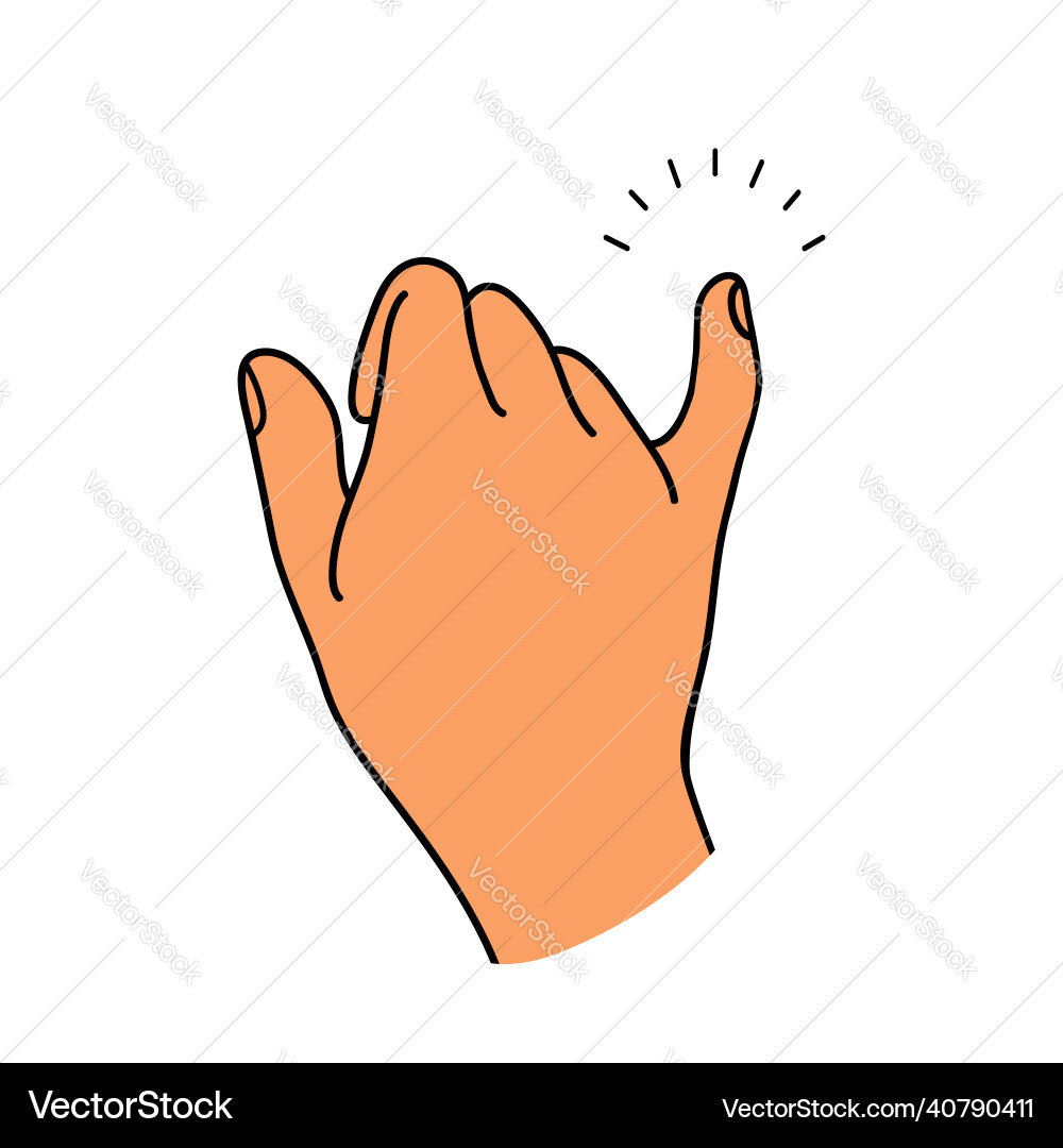 Little finger hand sign concept Royalty Free Vector Image