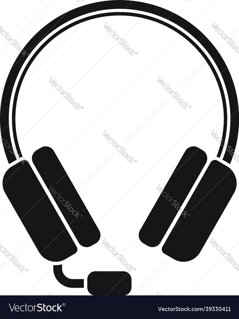 Operator headset icon simple headset Royalty Free Vector Operator headset icon simple headset Royalty Free Vector