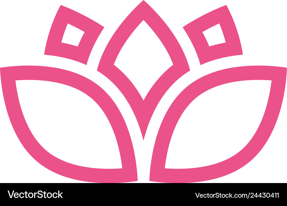 Pink lotus icon design template isolated Vector Image