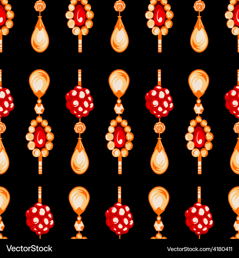Seamless pattern of jewels Royalty Free Vector Image