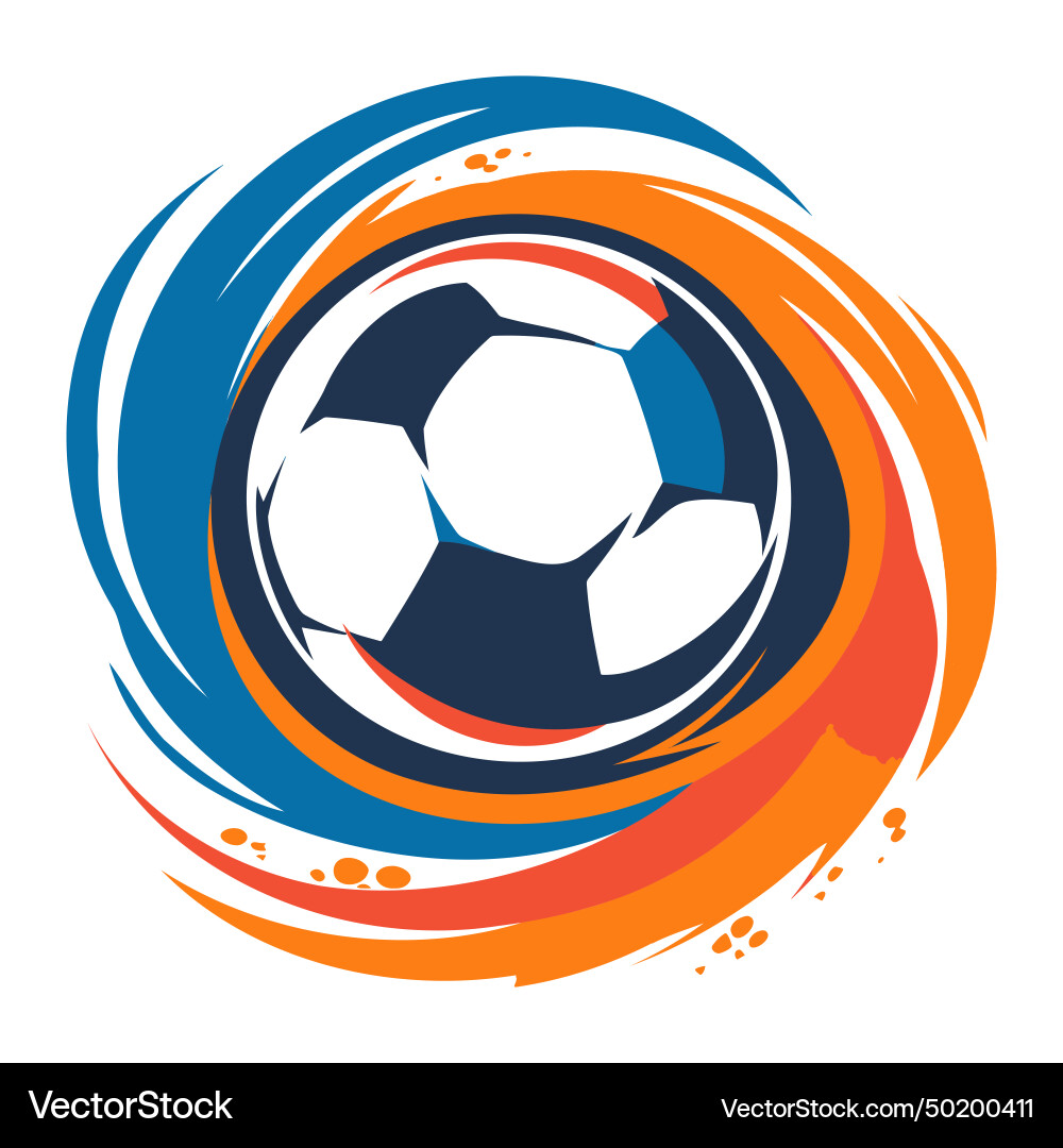 Simple soccer club logo Royalty Free Vector Image