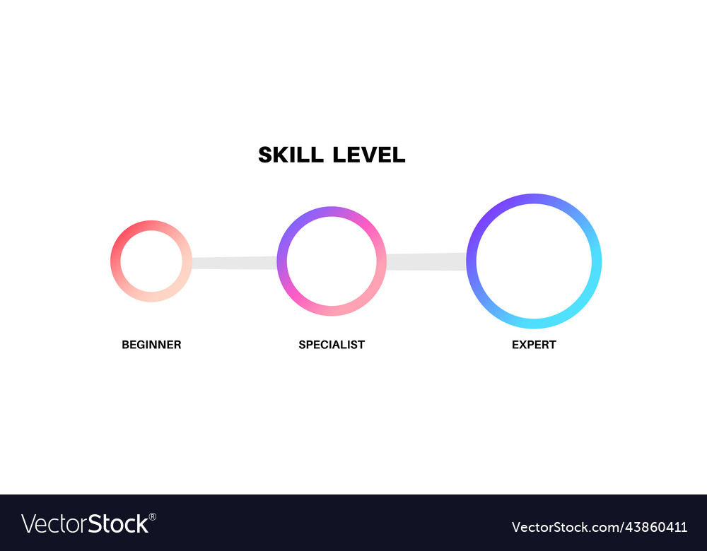 Skill level diagram Royalty Free Vector Image - VectorStock