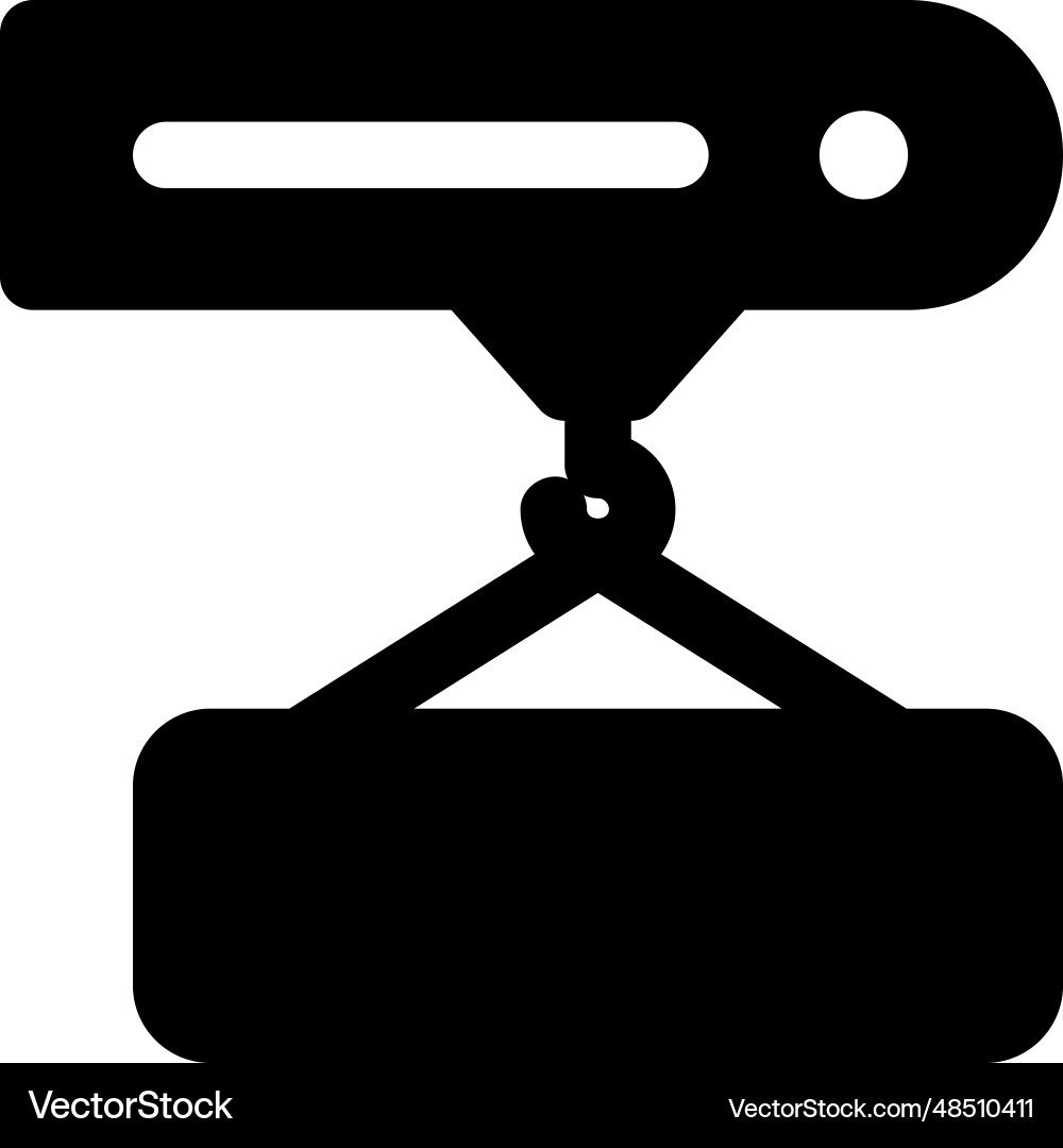 Using crane lifting a massive piece of machinery Vector Image