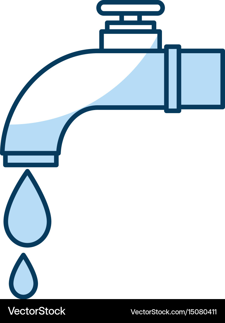 Water tap isolated icon Royalty Free Vector Image