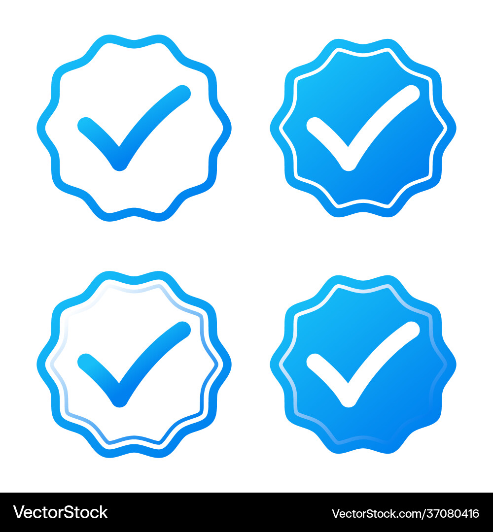 Approved icon sparkle star sticker label isolated Vector Image