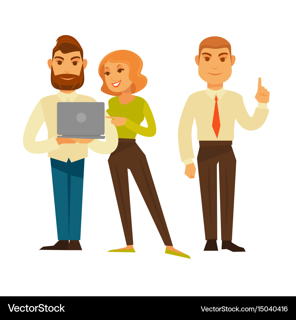 Business people or office managers and workers Vector Image