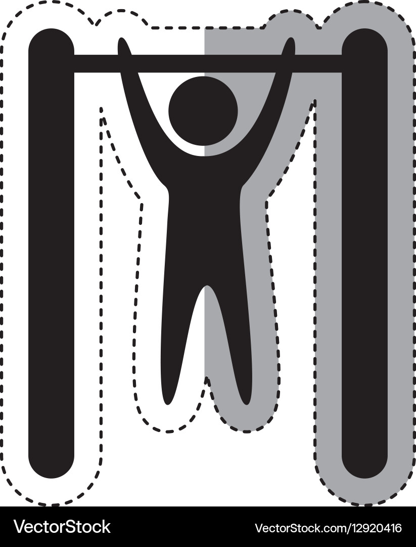 Cross fit athlete silhouette icon Royalty Free Vector Image