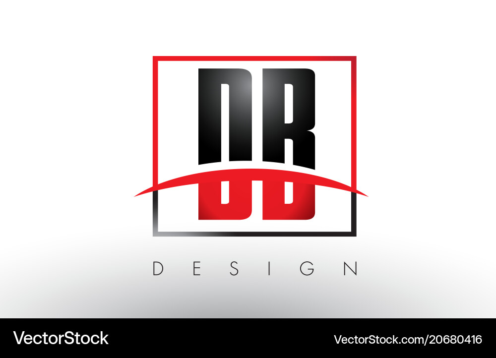 Db d b logo letters with red and black colors Vector Image