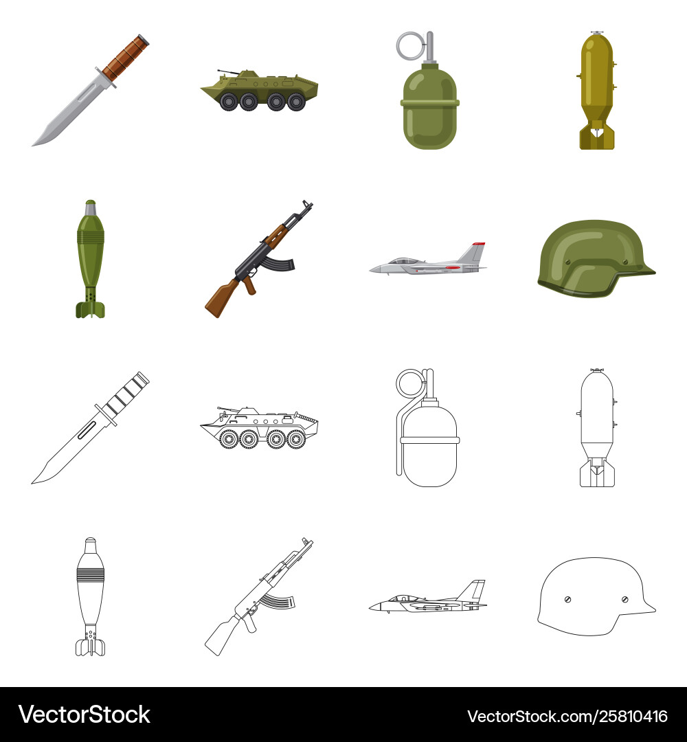 Design weapon and gun symbol collection Royalty Free Vector