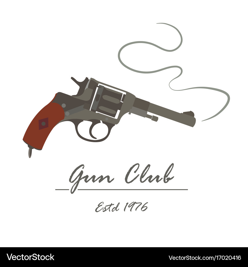 Firearm logo template guns rifles badge flat Vector Image