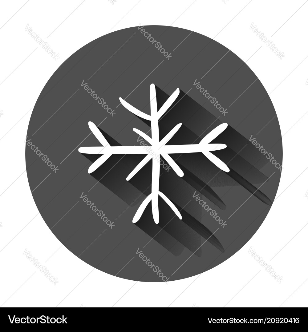 Hand drawn snowflake icon snow flake sketch Vector Image