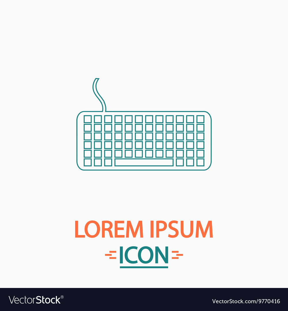 Keyboard computer symbol Royalty Free Vector Image