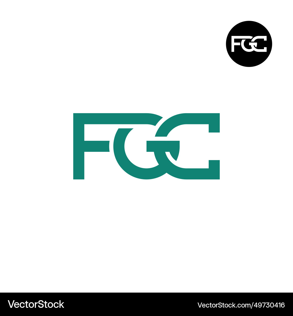 Letter fgc monogram logo design Royalty Free Vector Image