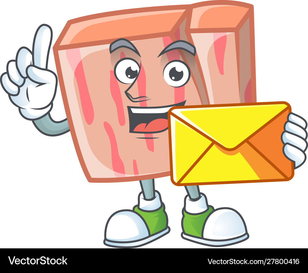 Meat for ingredient food with bring envelope Vector Image