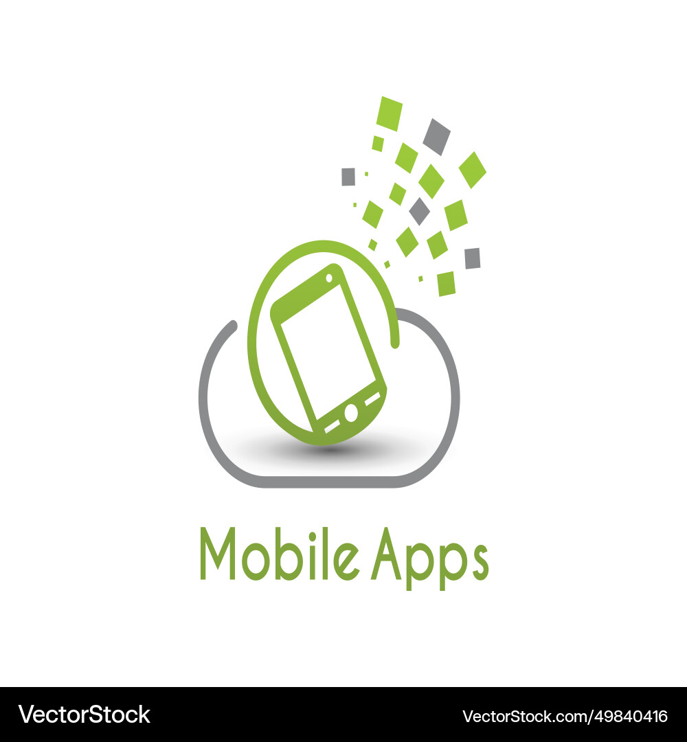Modern-graphic-of-mobile-logo Royalty Free Vector Image