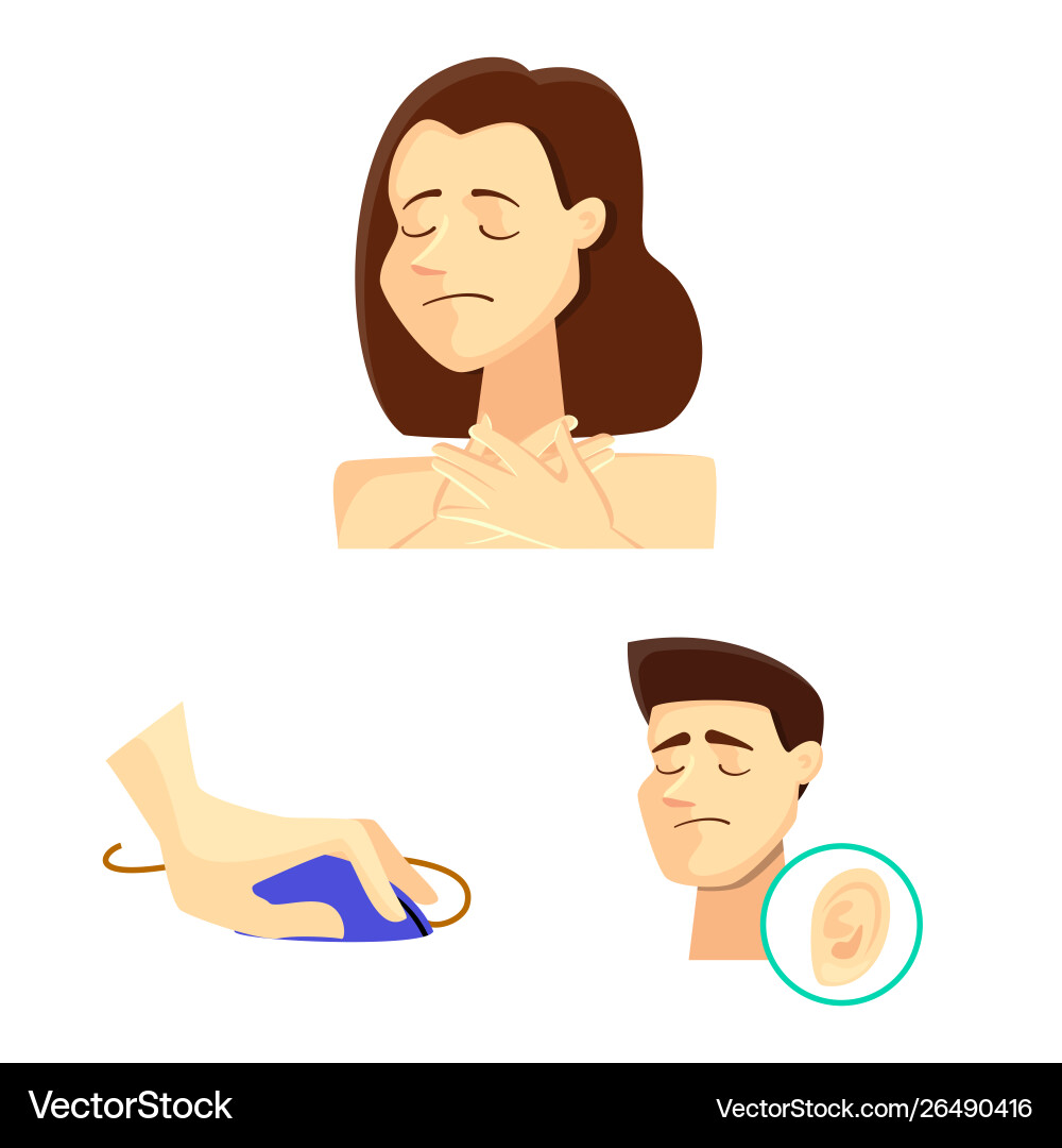 Pain and disease symbol Royalty Free Vector Image