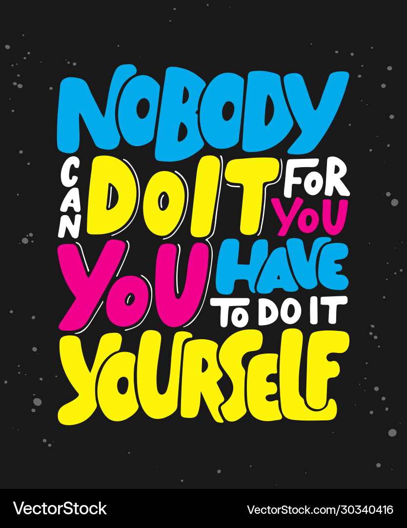 Poster with hand drawn unique lettering design Vector Image