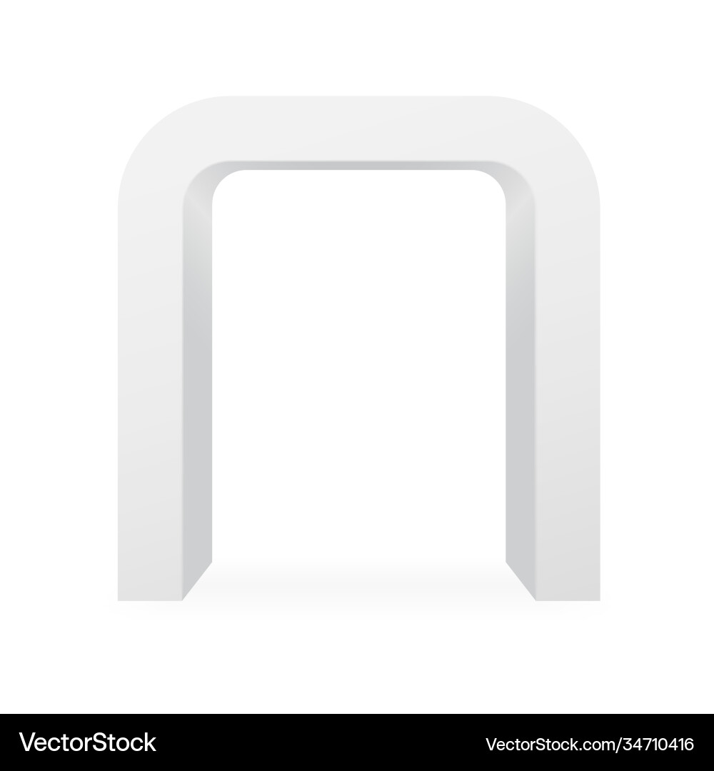 White square arch for sport event or interior Vector Image