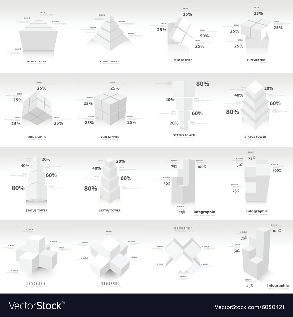 3d template 0004 Royalty Free Vector Image - VectorStock
