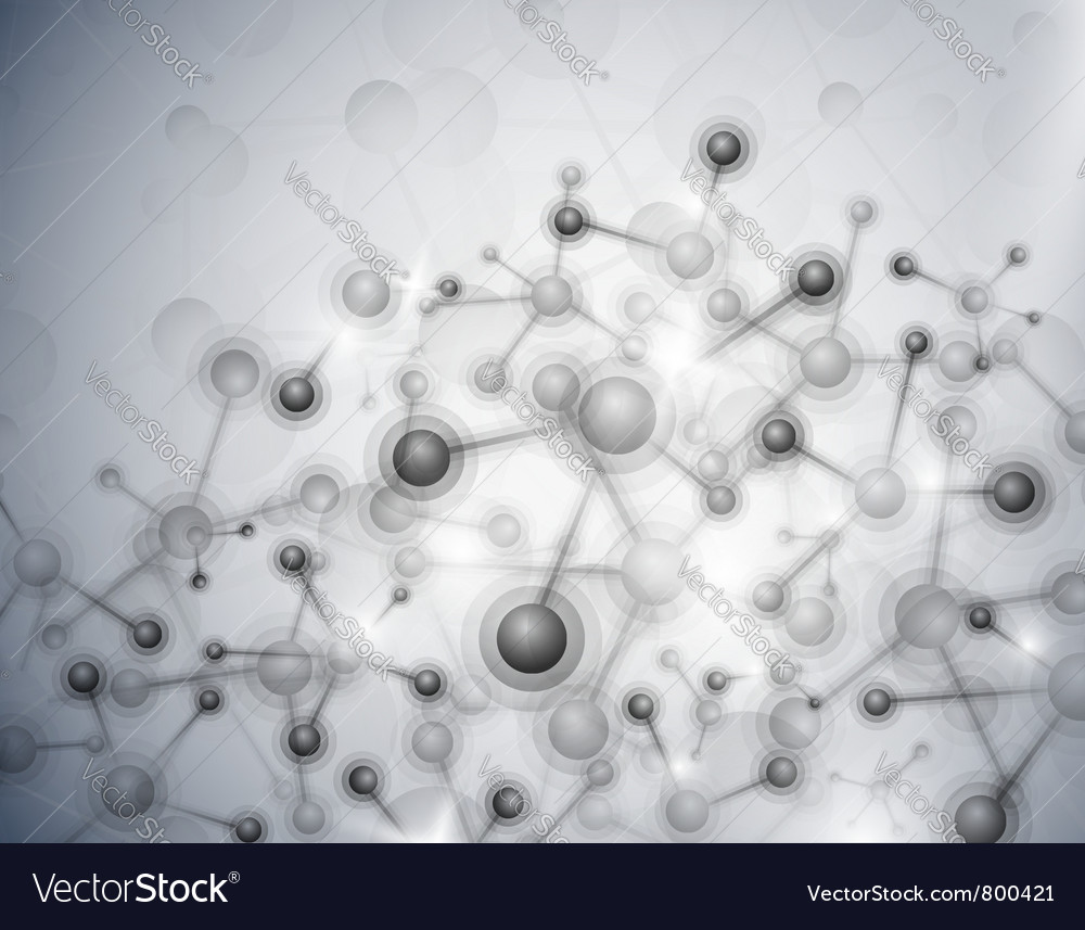 Abstract molecular background Royalty Free Vector Image